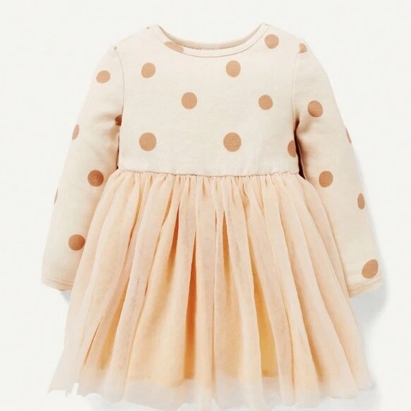Cozy Cub | Dresses | Cozy Cub Polka Dot Printed Mesh Panel Dress | Poshmark